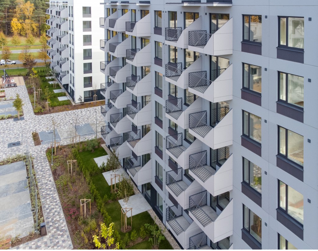 Daupro | Railings for balconies and stairs in YIT project Silvas Nami